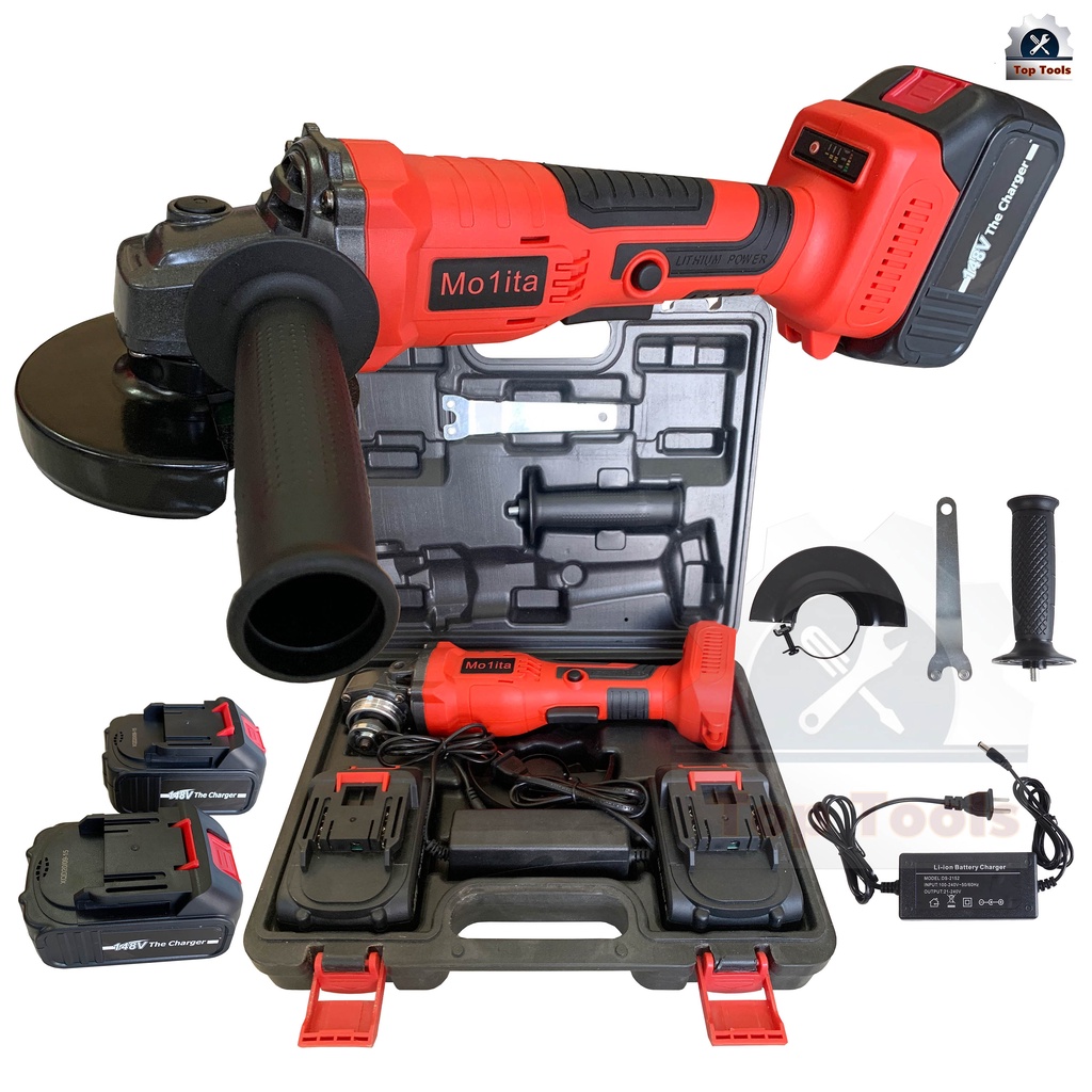 MOLITA เครื่องเจียร์ไร้สาย148Vแบตเตอรี่2 ก้อน เครื่องเจียร์แบตเตอรี่ ...