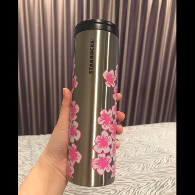 (ขายแล้วค่ะ) แก้วสตาร์บั๊ค 16oz ลายดอกไม้สีชมพู - maya_sarin - ThaiPick