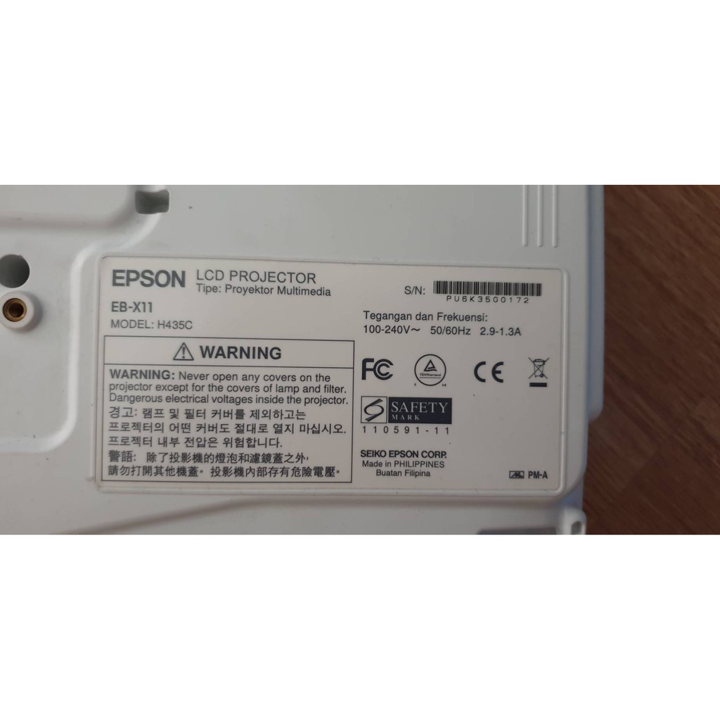 โปรเจคเตอร์ Epson EB-X11 คมชัด ดูเพลิน ใช้งานน้อยแค่195h ...