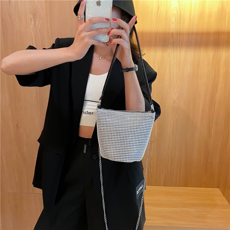 All-Match Small Bag Chain 2020 Winter Trendy Women's Bag Diamond ...