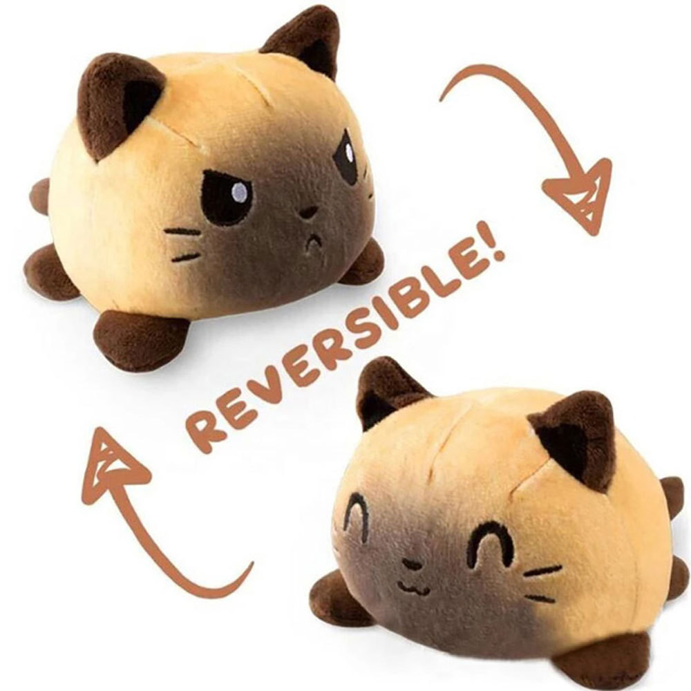 sweet8 colors children cartoon Cute Reversible Flip Cat Plush Toy Kids ...