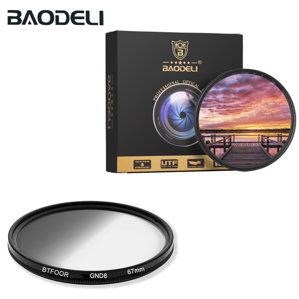 กล้องกรองBAODELI Gradient Gnd Filter 49 52 55 58 67 72 77 82 Mm For ...
