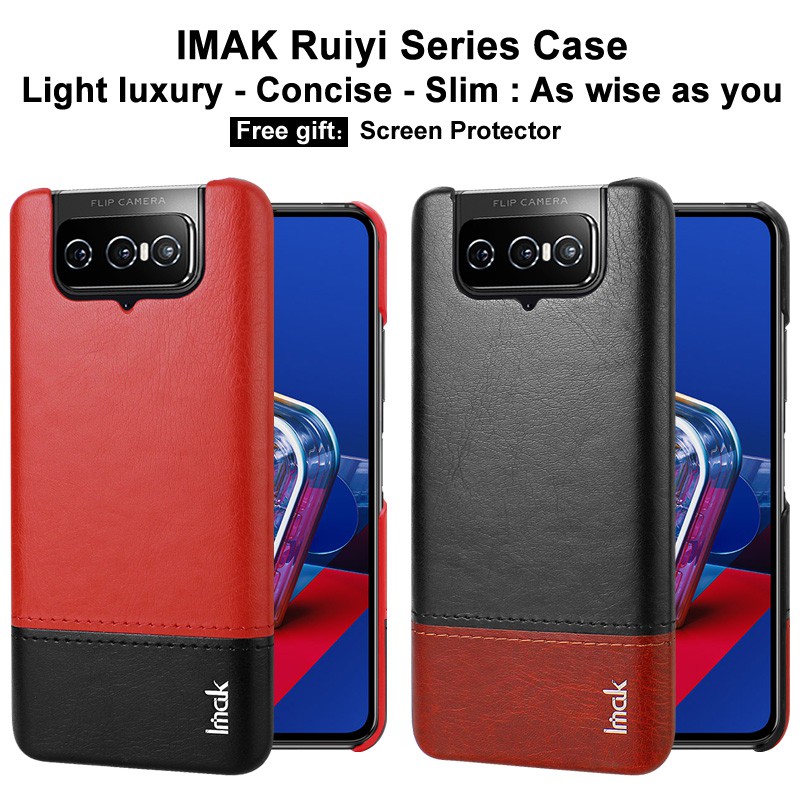 iMak Hard Cover Asus Zenfone 8 Flip Business Slim Hard Phone Case ...