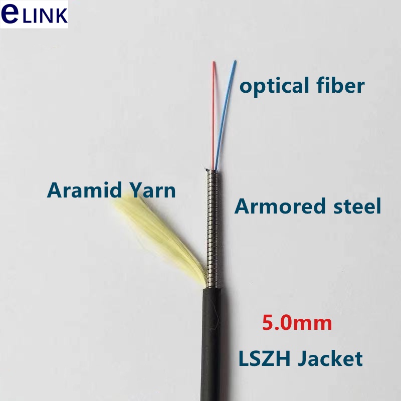 10M 6 cores LSZH Fiber optic Patchcords 6C Armored LC SC FC ST 5.0mm ...