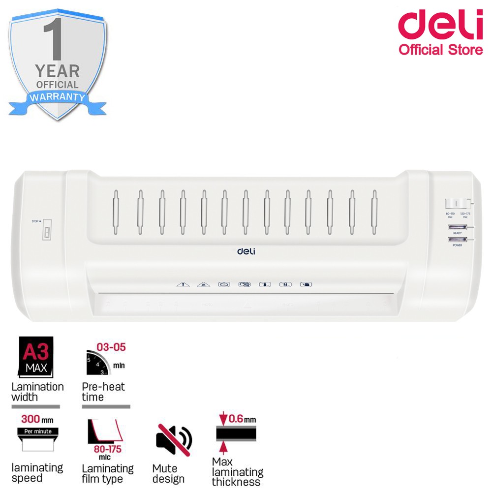 Deli 3894 Laminator A3 เครื่องเคลือบบัตรและเอกสาร ขนาด A3 ของแท้ 100 รับประกัน 1 ปี เครื่อง ...
