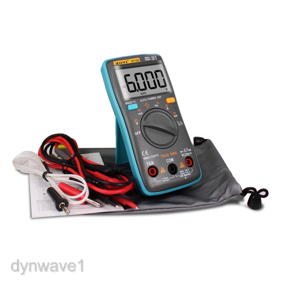 6000 Counts Auto Ranging Digital Multimeter TRMS Multi Tester AC / DC ...