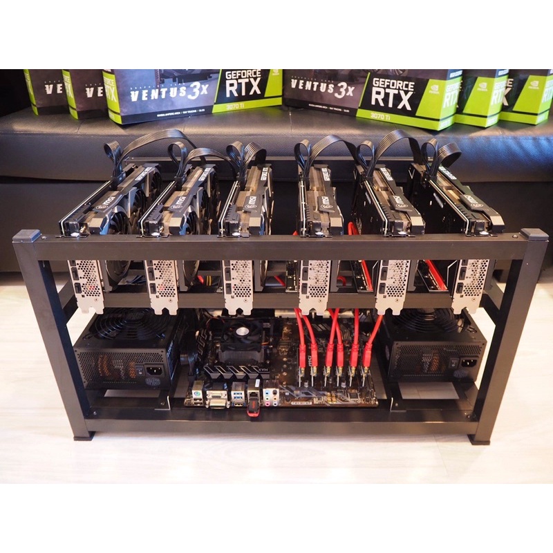 ริกขุดบิทคอยน์ BTC ETH การ์ดจอ 3070Ti MSI Ventus (การ์ด 6 ใบ) | Shopee ...
