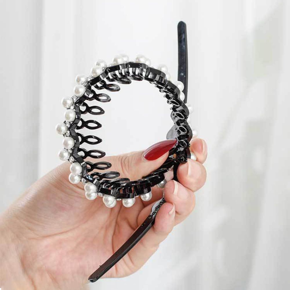 Doreen Cute Korean Style Headwear Retro Female Hairbands Pearl Headband
