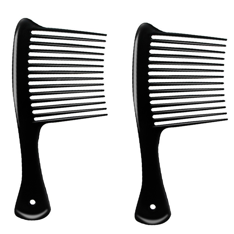 เครื่องม้วนผมอัตโนมัติ New Black Large Wide Tooth Combs Of Hook Handle ...
