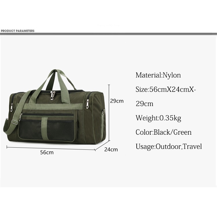 Gym Bag Nylon Hand Duffel Sports Bag Men Training Bag Fitness Yoga Bag ...