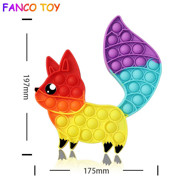 พร้อมส่ง????Rainbow Pop It Fidget Tiger Lion Shape ทั้งชุดกล่องดันเด้ง ...