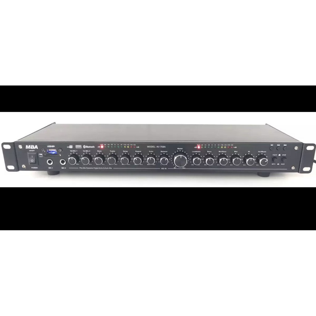 MBA ปรีแอมป์คาราโอเกะบลูทูธรุ่นใหม่ รุ่น AV-768A แต่งเสียงเพลง/ไมค์ ...
