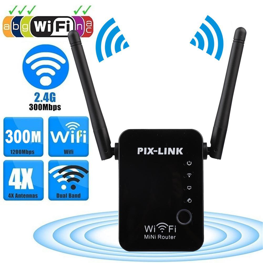 PIX LINK WIRELESS-N LV-WR16 TWO ANTENNAS ตัวขยายสัญญานอินเตอร์เน็ต ...