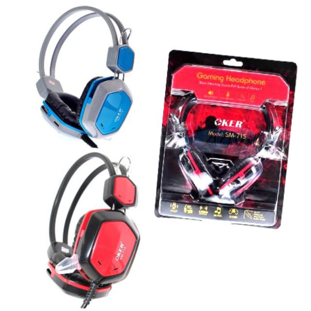 Oker หูฟัง รุ่น SM-715 Gaming Headphones หูฟังเกมมิ่ง | Shopee Thailand