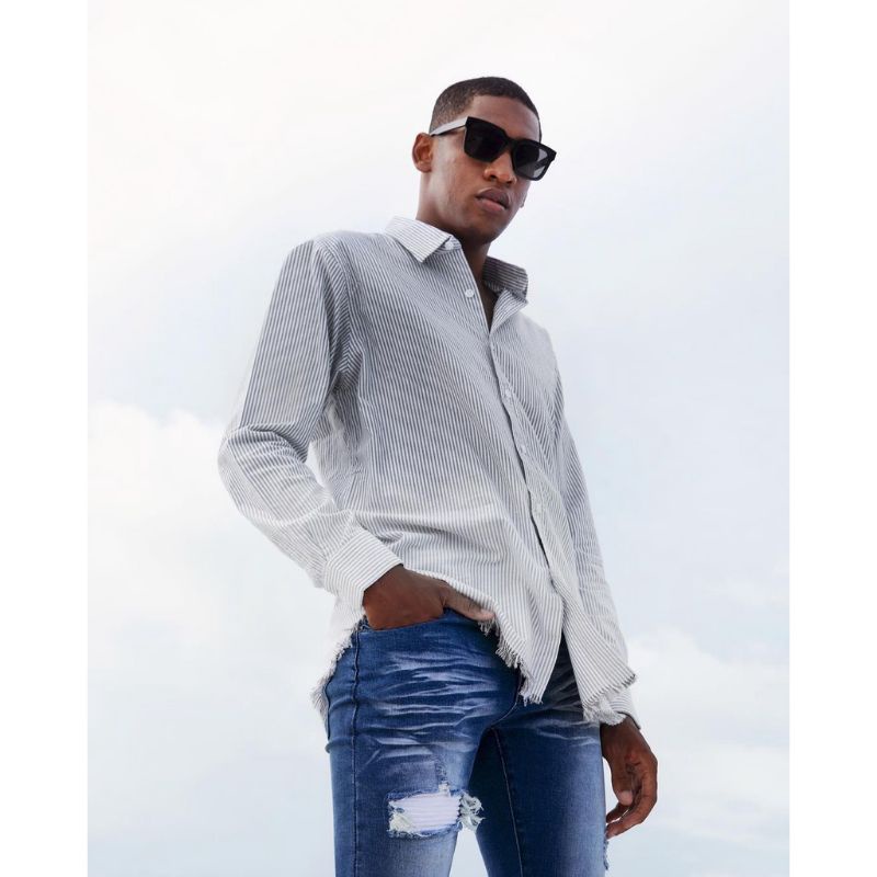 Rucas Season 8 Caviar Leather Biker กางเกงยีนขาสั้น / RUCAS Season 7 ...