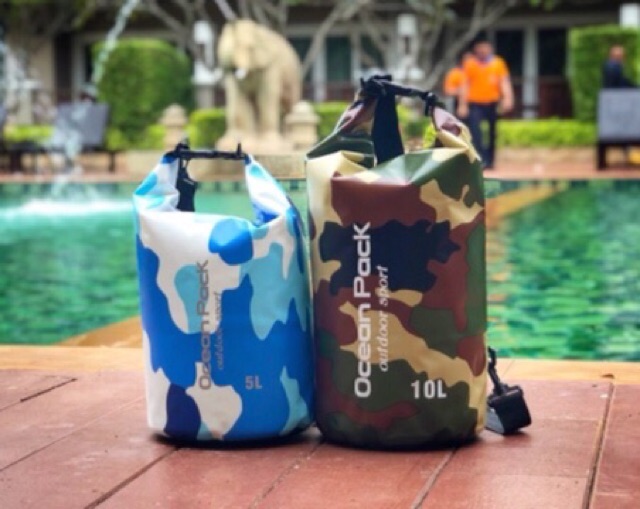 พร้อมส่ง กระเป๋ากันน้ำลายพราง เนื้อหนา คุณภาพดี ถุงกันน้ำ ocean pack ...