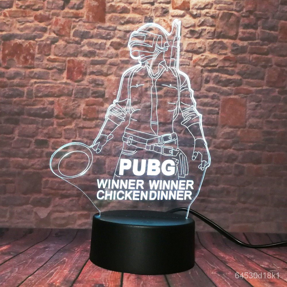 PUBG 3D USB LED Night Light Remote Control Colors Change LED Light Gif ...