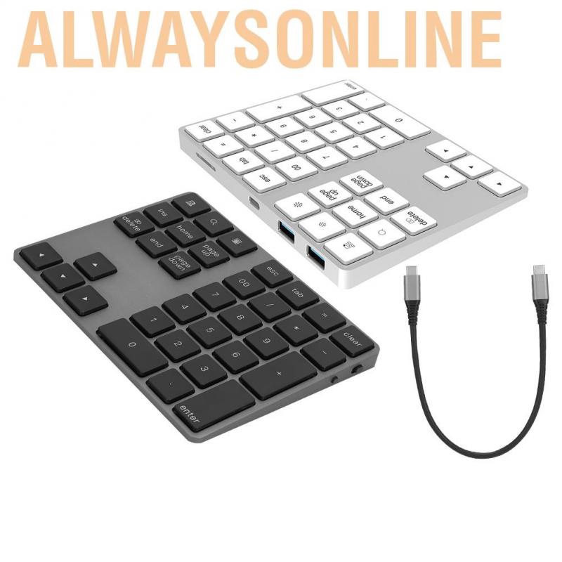 ☃∏แป้นพิมพ์ตัวเลขAlwaysonline 34 - Key Bt 181 Pro Bt Hub Type - C Usb 3 ...