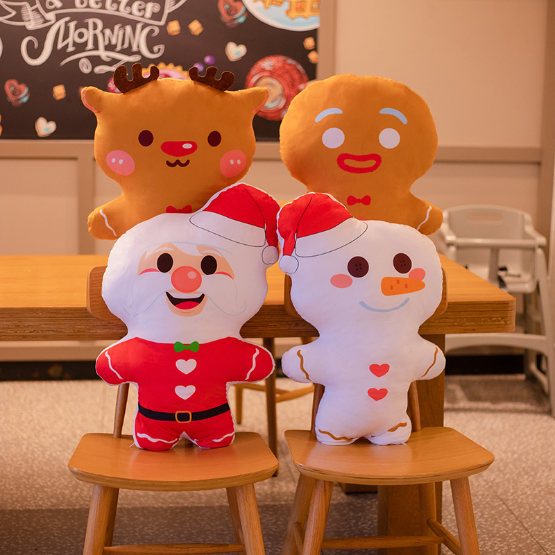 40cm Christmas Santa Claus Gingerbread Man Snowman Plush Toy Doll ...