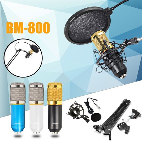ไมค์ ไมค์อัดเสียง คอนเดนเซอร์ Pro Condenser Mic Microphone BM800 พร้อม ...