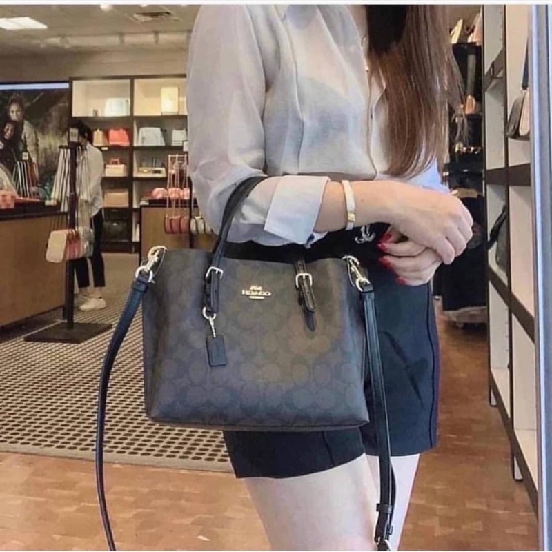 COACH Mini MOLLIE TOTE 25 IN SIGNATURE CANVAS (COACH C42504085)มีหลายสี ...
