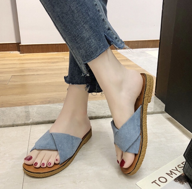Summer Sandel น่ารักและทนมาก รองเท้าแตะสายไขว้ใส่สบายสไตล์ญี่ปุ่น รหัส ...
