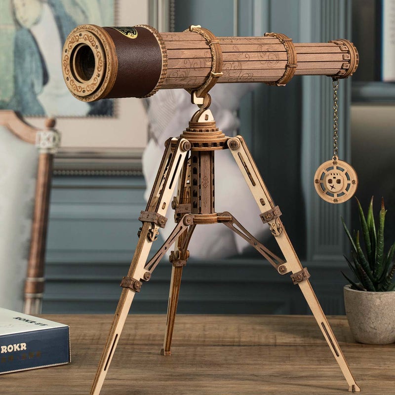 พร้อมส่ง ตัวต่อไม้ กล้องส่องทางไกล ประกอบเอง DIY Monocular Telescope ...