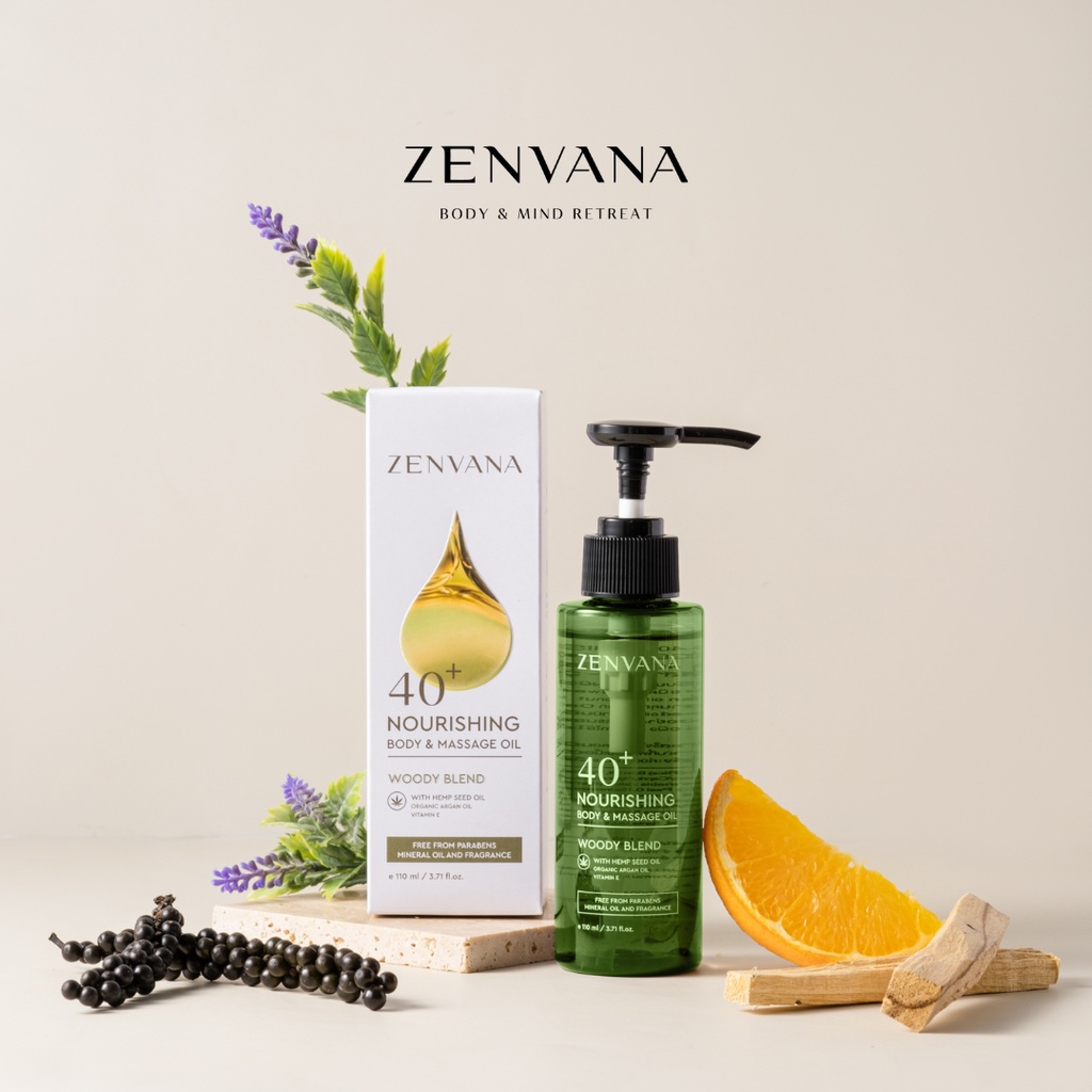 Zenvana 40 Nourishing Body Oil Massage Oil Woody Blend ออยล์บำรุงผิว