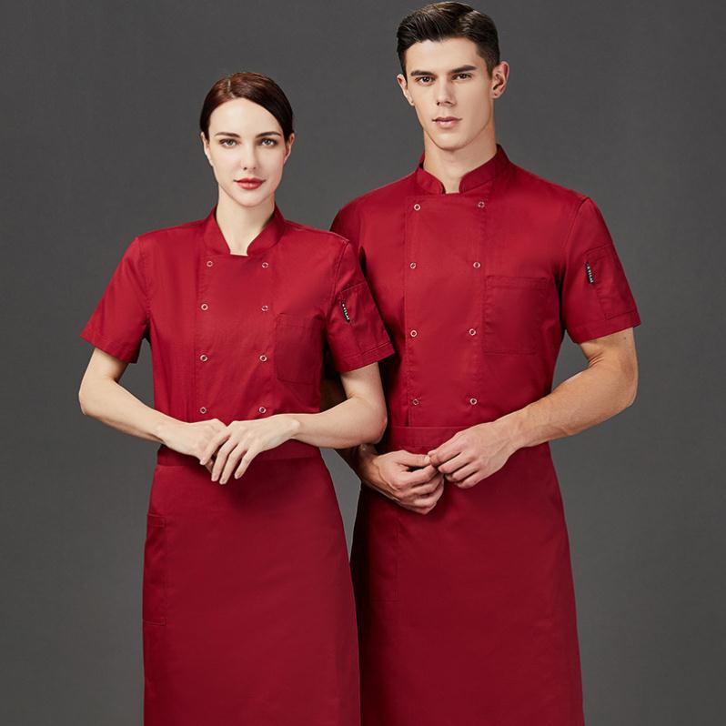 Catering Hotel Chef Workwear Short-Sleeved Mens Hot Pot Restaurant ...