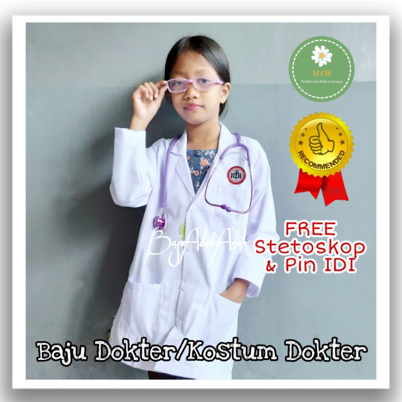 ชุดเสื้อผ้าหมอ สําหรับเด็ก เครื่องแต่งกายหมอ CILIK แบบมืออาชีพ Jas หมอ ...