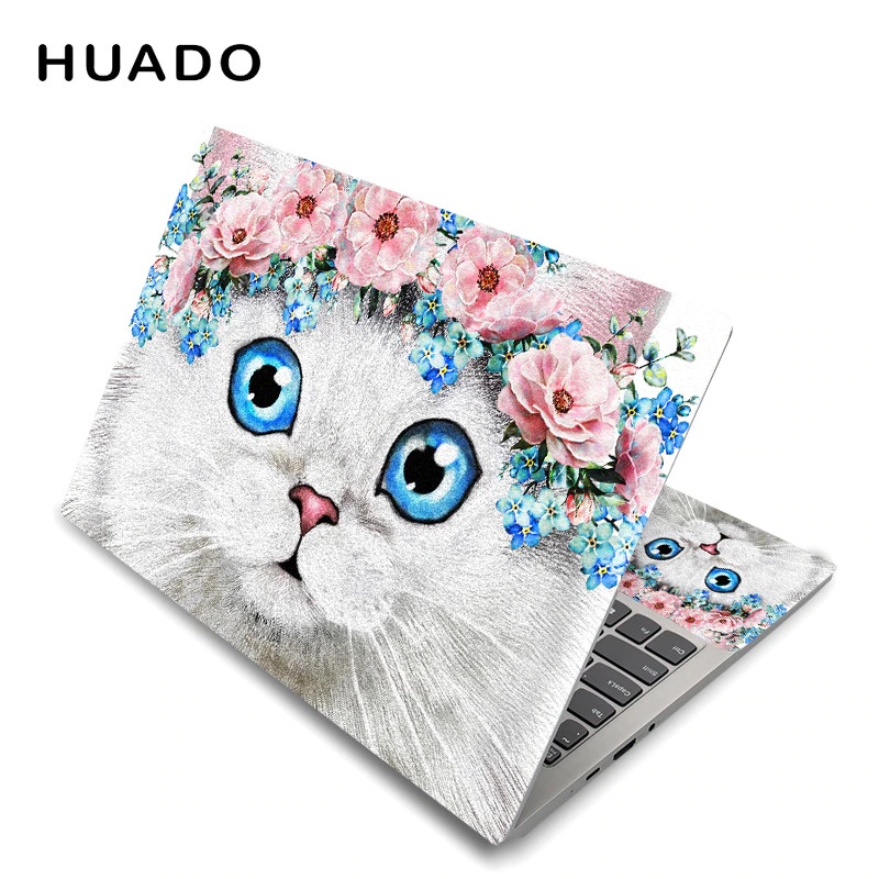 Cute Cat Pattern Sticker for 15inch Laptop Skin Removable 17 13 14 ...