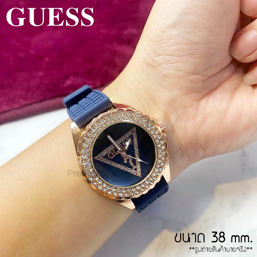 นาฬิกา GUESS สายสแตนเลส Two-tone Pink gold สายซิลิโคน ตัวเรือนล้อม ...
