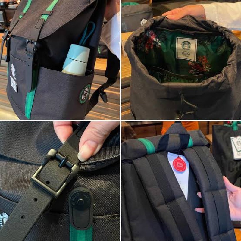 (ลดราคา)ของแท้ 100 กระเป๋าสตาร์บัคส์ เป้ Starbucks X Herschel Backpack ...