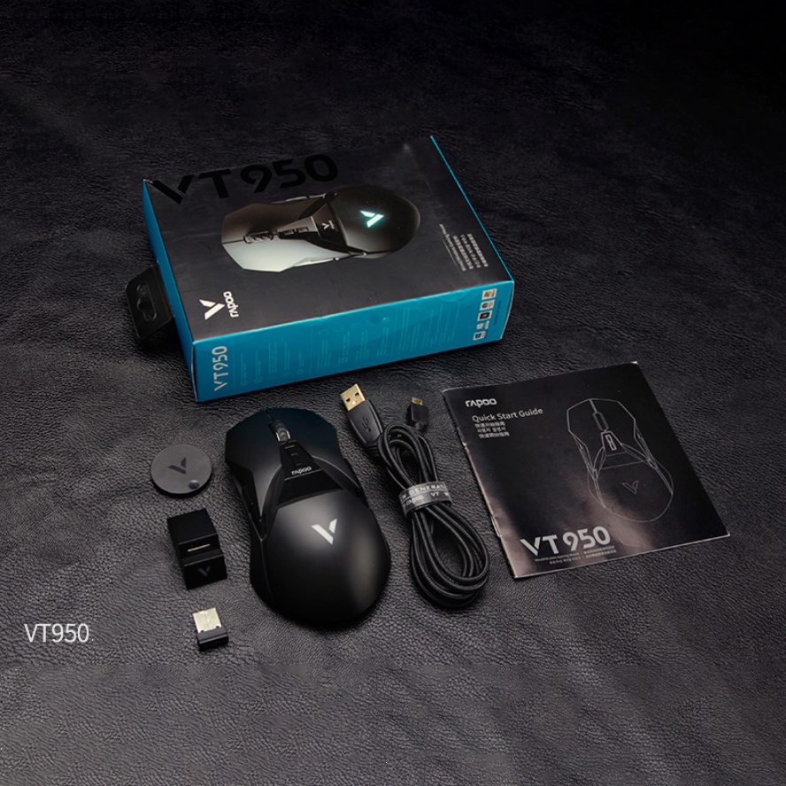 Rapoo VT950 เมาส์เกมมิ่งไร้สาย RGB โหมดคู่ หน้าจอแสดงผล OLED PMW3389 สําหรับออฟฟิศ และเล่นเกม ...