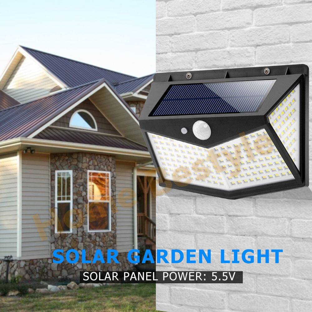 ไฟติดผนัง 166LED ไฟโซล่าเซลล์ ไฟฉุกเฉิน ใช้พลังงานแสงอาทิตย์ เซ็นเซอร์ตรวจจับความเคลื่อนไกว เปิด ...