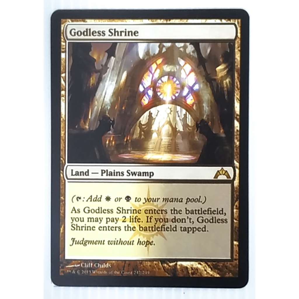 MTG Card White Core - Land- Plains Swamp -- Godless Shrine 242/249 ...