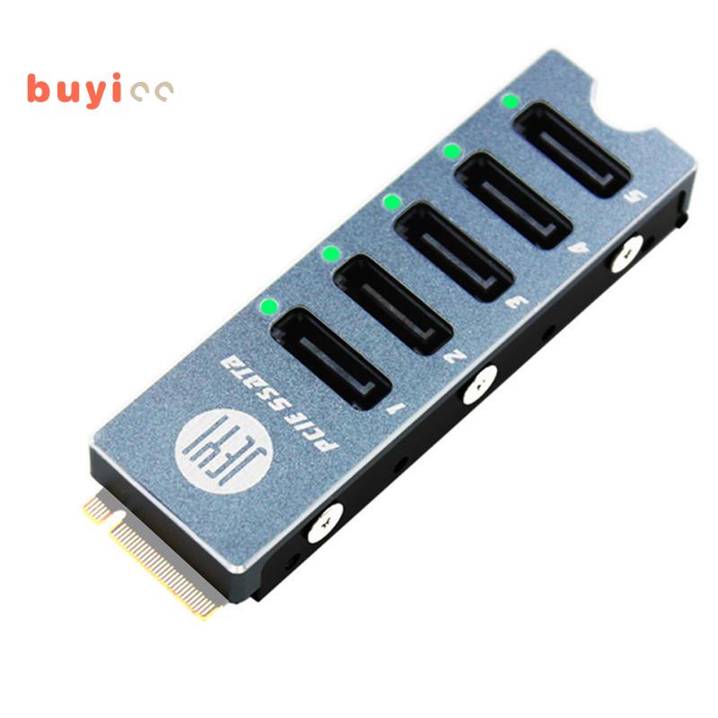 Jeyi การ์ดดิสก์ Sata Array Card Jms585-Slim 5 พอร์ต Sata3 สําหรับ Nvme ...