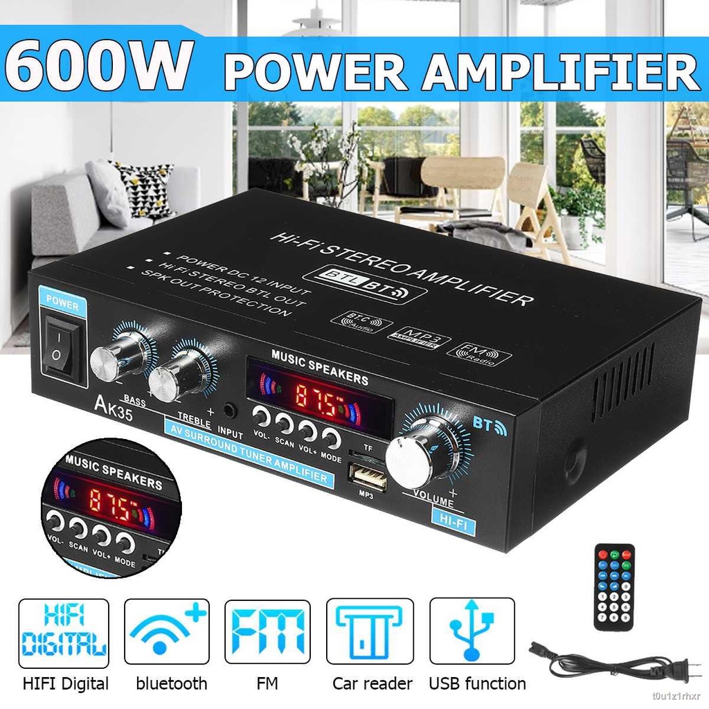 600W 800W Bluetooth Amplifier HIFI Digital Subwoofer EU Plug Amp Home ...