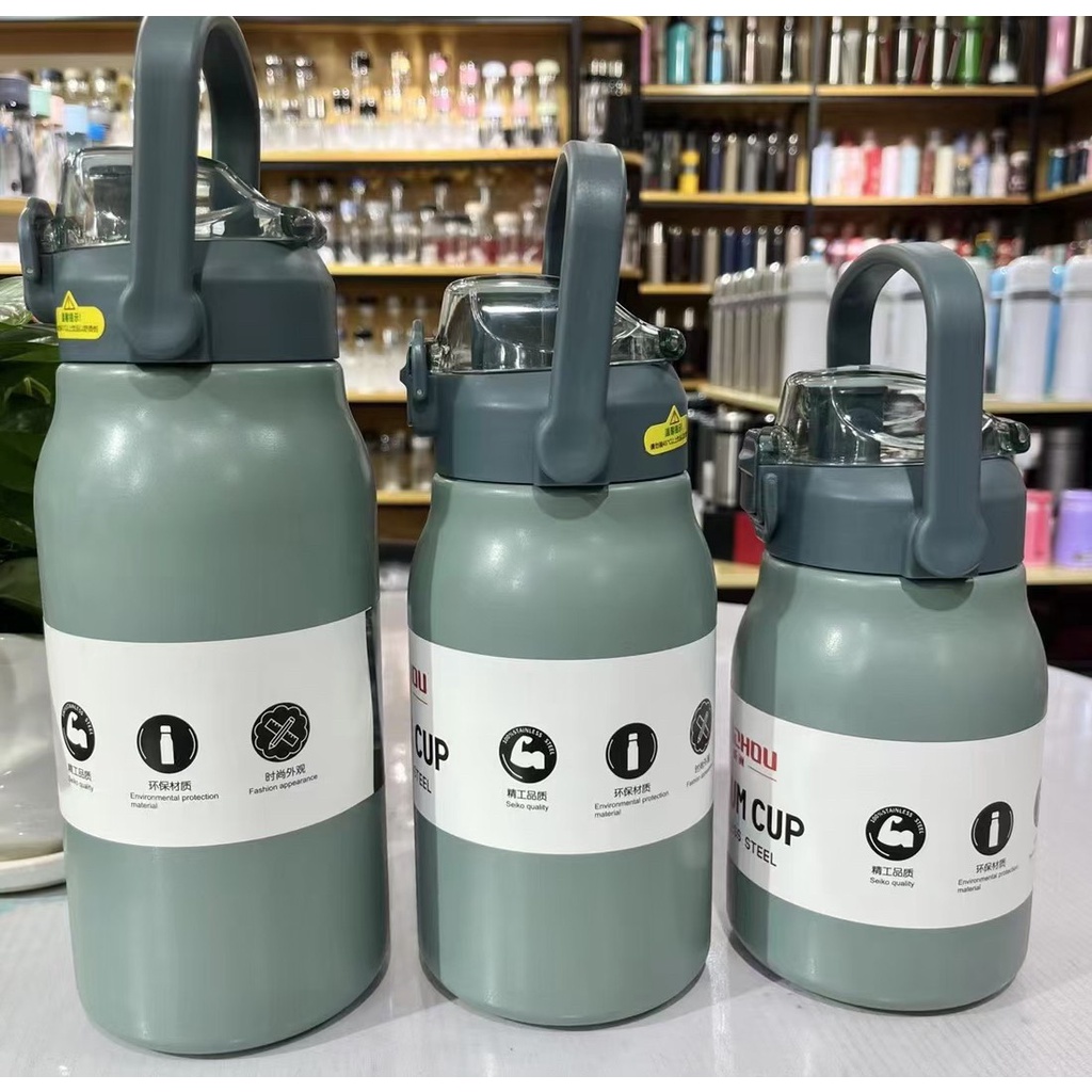 กระติกน้ำ ขวดน้ำ1.0L 1.2L 1.5L แท้งค์เก็บอุณหภูมิ สแตนเลส316กระติกน้ำเก็บความร้อน ขวดน้ำเดินทาง ...