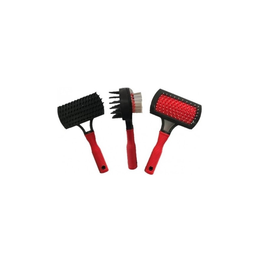 Dream Plus Double Sided Pet Combing Brush Red - lu4a3bcy15 - ThaiPick
