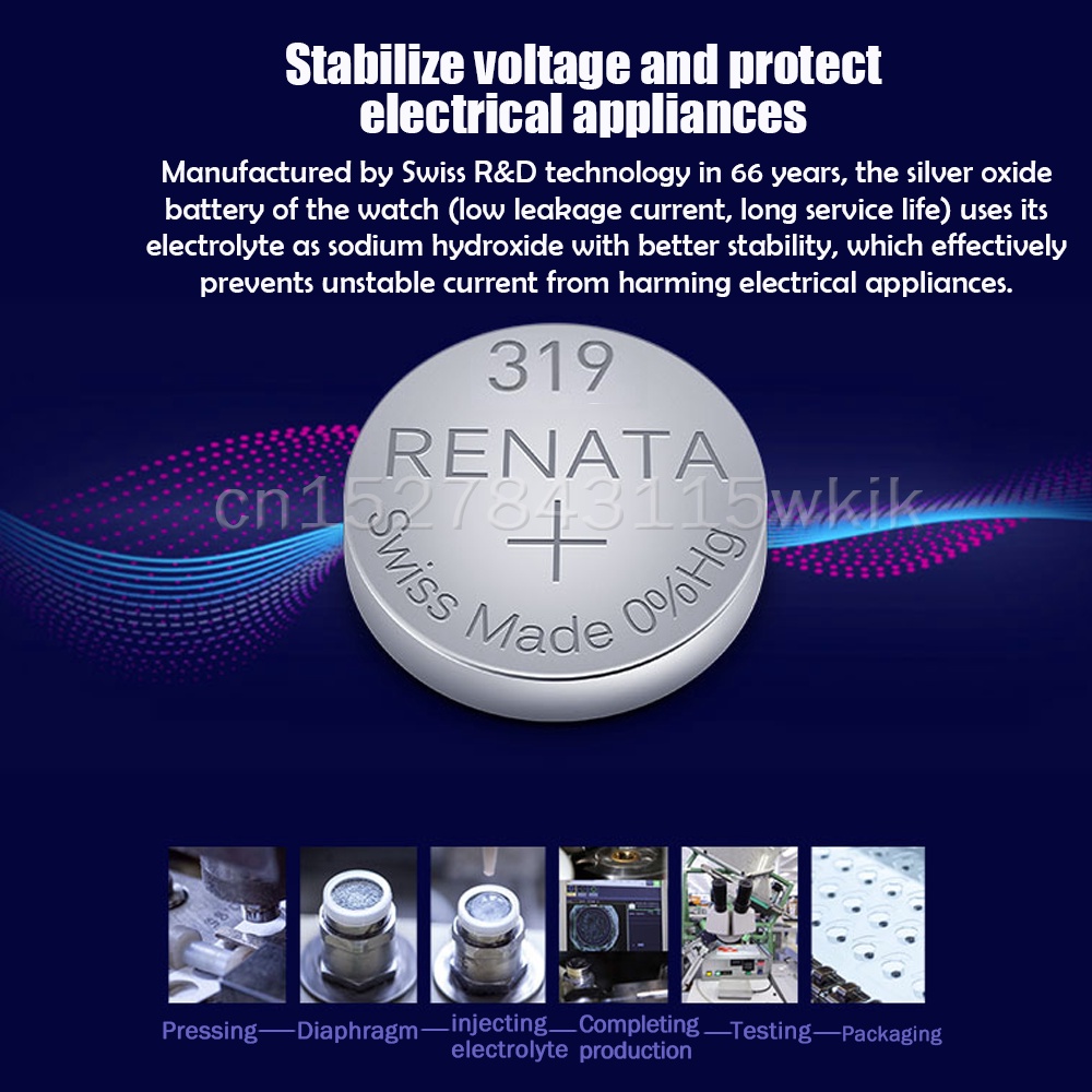 10 X RETAIL Brand New Renata LONG LASTING 319 SR527SW SR527 V319 Watch ...