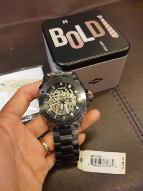 Fossil ME3080 Modern Machine Automatic Skeleton Dial Men's Watch ...
