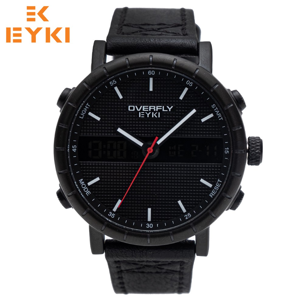 OVERFLY EYKI โอเวอร์ฟาย อิกิ นาฬิกาข้อมือผู้ชาย 2ระบบ ดิจิตอลและเข็ม ...