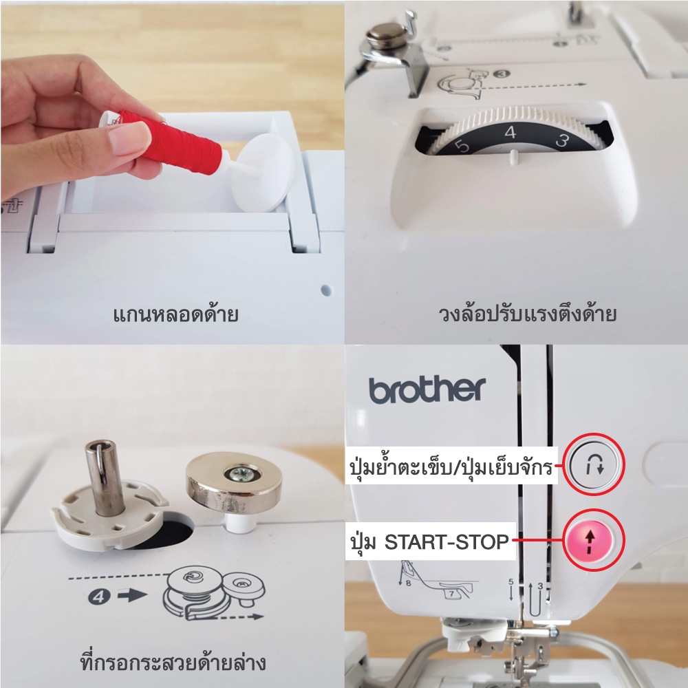 ส่งฟรี Brother จักรเย็บปัก รุ่น NV - 180D (เย็บได้ปักได้ในเครื่องเดียว ...