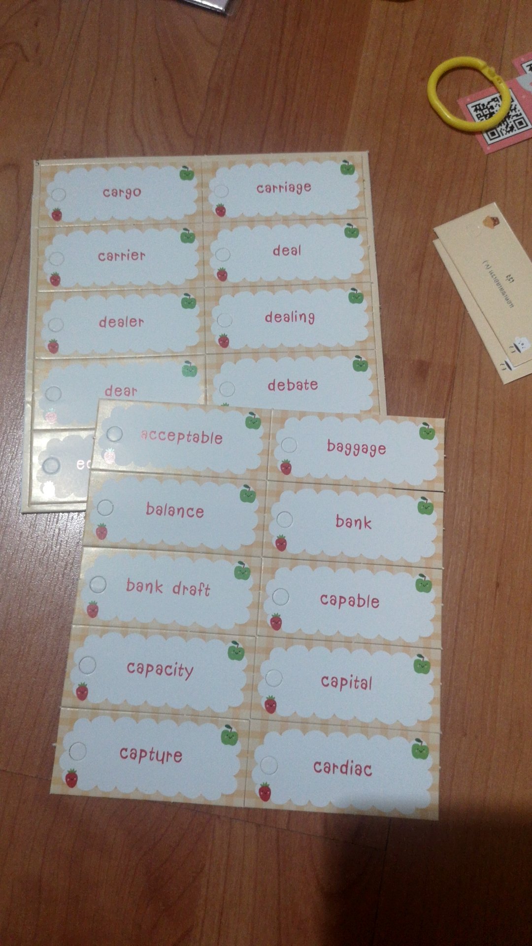 MISBOOK Mini Flashcards Short Note ศัพท์เตรียมสอบ TOEIC ชุดที่ 2 ...