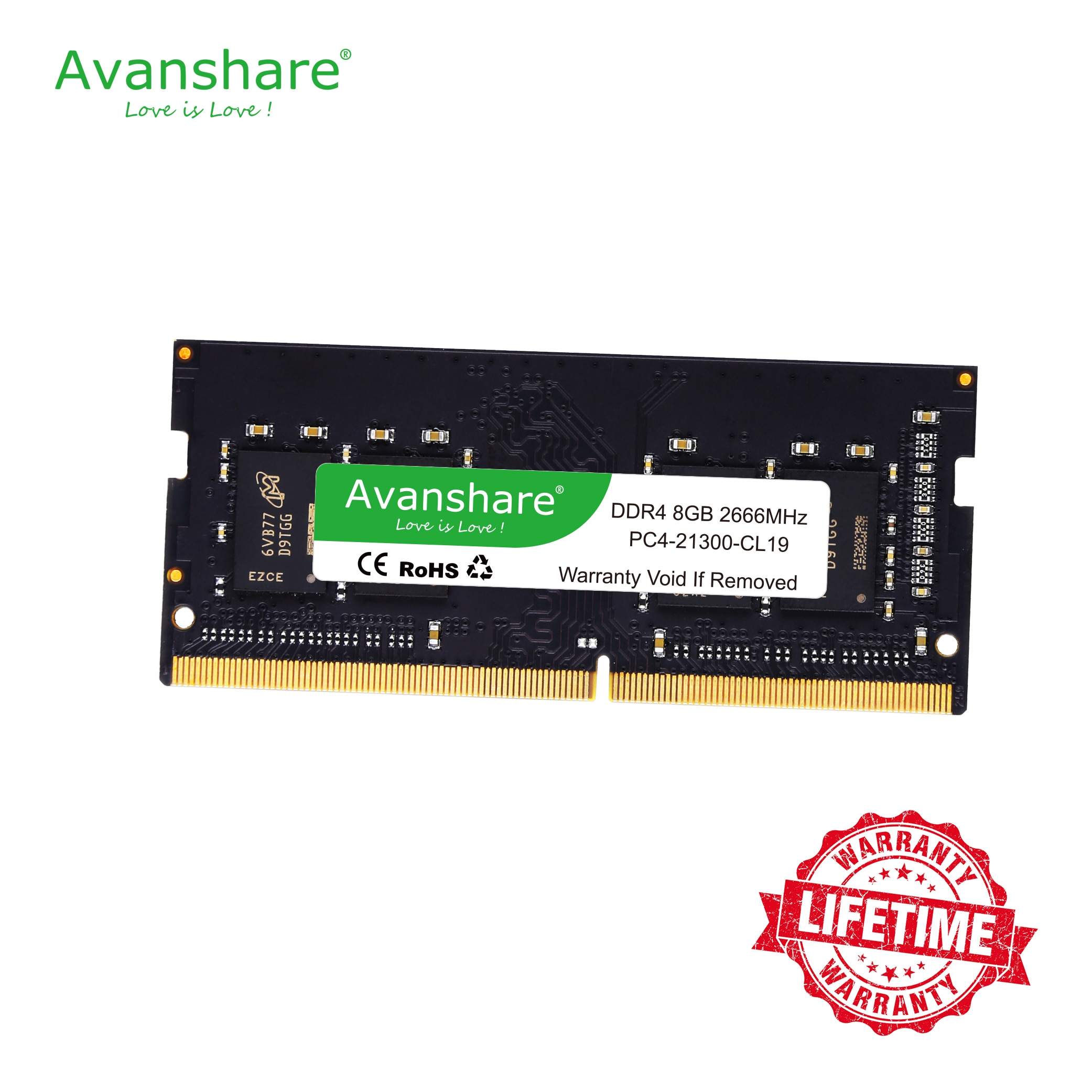 Avanshare Laptop Memory DDR4 4GB 8GB 16GB 32GB 2400MHz 2666MHZ 3200MHZ Ram Sodimm Support ...