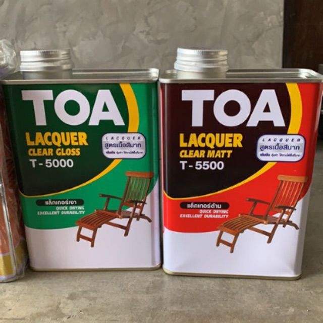 TOA แล็กเกอร์เงา แล็กเกอร์ด้าน แลกเกอร์ แลคเกอร์ T5000 T5500 (1/4 แกลลอน) | Shopee Thailand