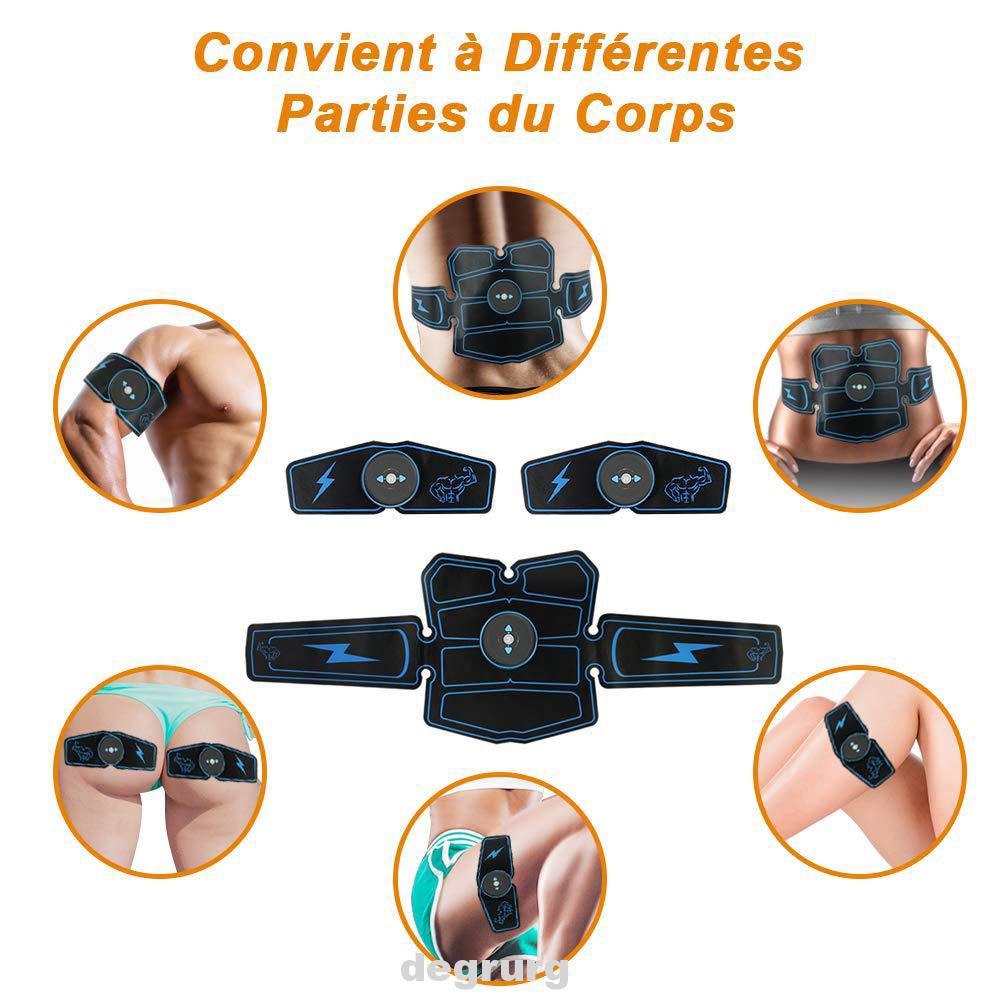 USB Rechargeable EMS Muscle Stimulator Abdominal Muscle Trainer ...