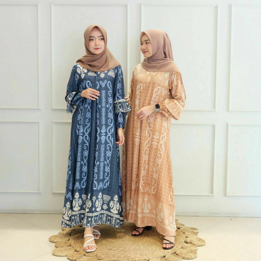 ชุดเดรสยาว Maxy Maxy เครื่องแต่งกายสําหรับสตรีชาวมุสลิม ...