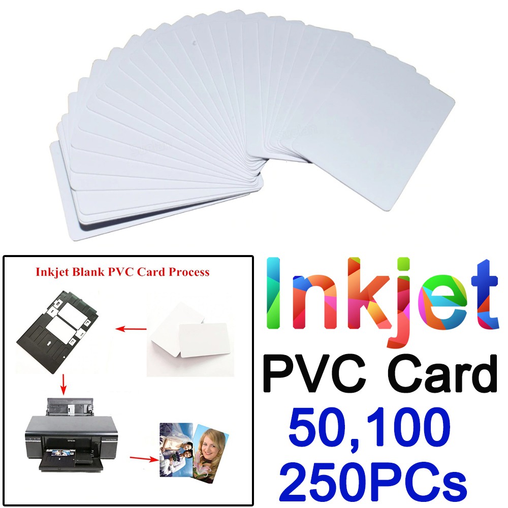 Glossy White Blank inkjet printable PVC Card Waterproof plastic ID Card ...